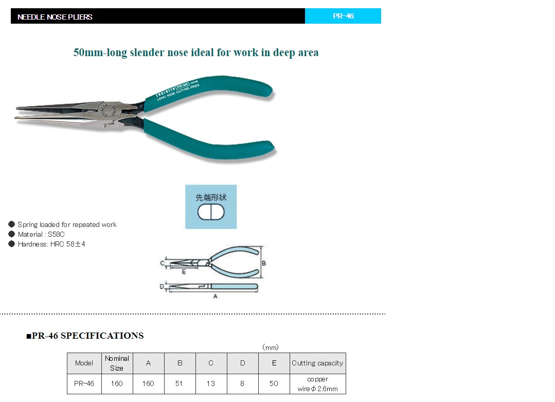 Ichiban Precision Sdn Bhd - Engineer - ENGINEER LONG NOSE PLIERS